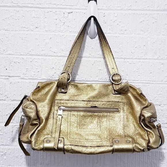 Sondra Roberts | Bags | Sondra Roberts Gold Leather Purse Satchel B ...
